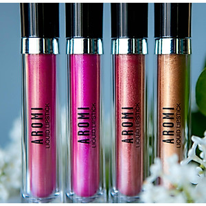 Aromi Gold Digger Metallic Liquid Lipstick, Bronze Yellow Lip Color with Shimmery Finish, Long-lasting Makeup, Handmade (Gold Digger)