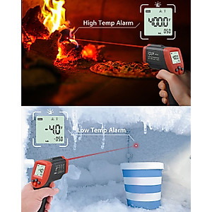Wintact Digital Infrared Thermometer -58 to 1022℉ (-50 to 550℃) Non-Contact Laser Temperature Gun Measuring Surface for Kitchen Cooking Food Fluid BBQ Frying Meat