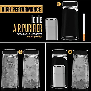Portable Air Purifier Necklace - Rechargeable and Wearable Personal Air Device for Kids and Adults - Portable & Travel Size, Use at Home, Office, Car, Grocery Store, School or Outdoor Activities