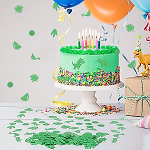 230 Piece Dinosaur Confetti Jungle Theme Baby Shower Decor,Dinosaur Birthday Table Confetti Dinosaur Table Decorations,Cute Dinosaur Confetti Green Confetti, Dinosaur Baby Shower Supplies For Kids