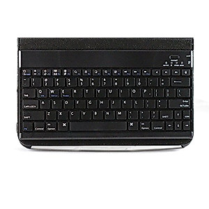 Navitech 7" Faux Leather Micro USB Keyboard Case / Cover including Built In stand & Stylus Pen Compatible With The RCA 7 Voyager