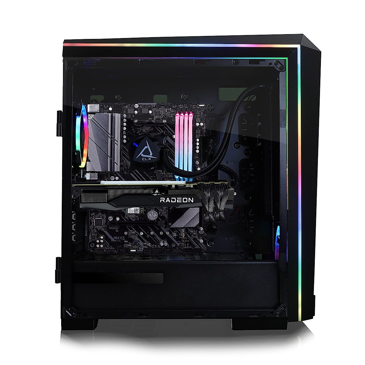 CLX Set VR-Ready Gaming Desktop - Liquid Cooled AMD Ryzen 9 5950X 3.4GHz 16-Core Processor, 64GB DDR4 Memory, Radeon RX 6900 XT 16GB GDDR6 Graphics, 1TB SSD, 6TB HDD, WiFi, Windows 11 Home 64-bit