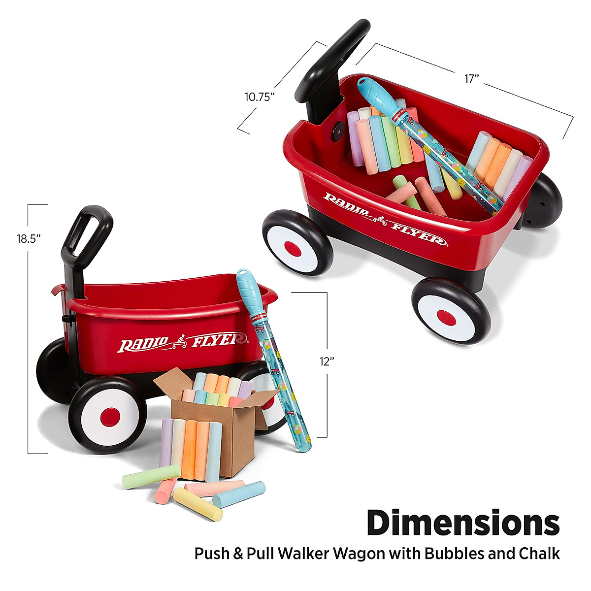 Radio Flyer My 1st Wagon with Beach and Garden Tools, 2-in-1 Wagon, Ages 1-4 , Red