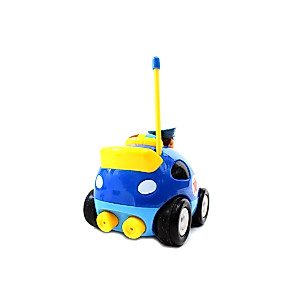 PowerTRC Cartoon Remote Control Cars and Planes Radio Remote Control with Music and Sound | Red, Blue and Yellow Toy for Baby Kids Removable Driver Pilot