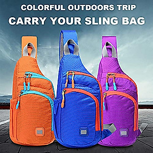 Peicees Small Sling Backpack Waterproof Unisex Shoulder Bag Chest Crossbody Daypack
