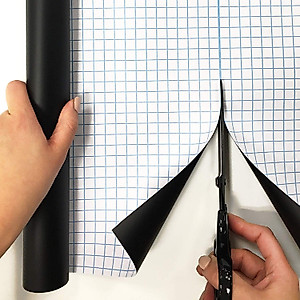 Extra Large Chalkboard Contact Paper 9 Feet roll (108 inches) + (5) Color Chalk Included - by Simple Shapes