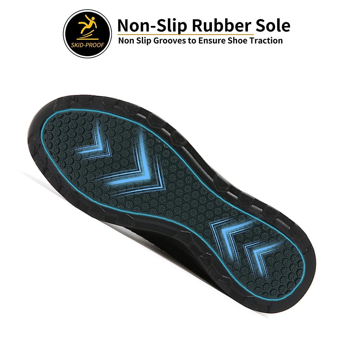 LUPWEE Steel Toe Shoes for Men Slip Resistant Safety Work Shoes Puncture Proof Comfortable Indestructible Sneakers with Specialized Work Insole for Industry Construction Warehouse Black M10.5