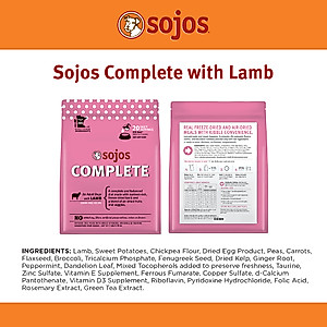 Sojos Complete Lamb Recipe Dehydrated Dog Food, 7 lb
