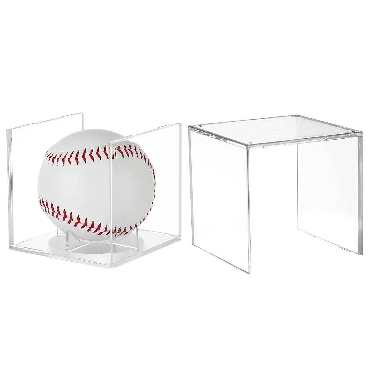 4 Pack Baseball Case Baseball Holder Display Case for Baseball Display Case Fits Official Size Ball