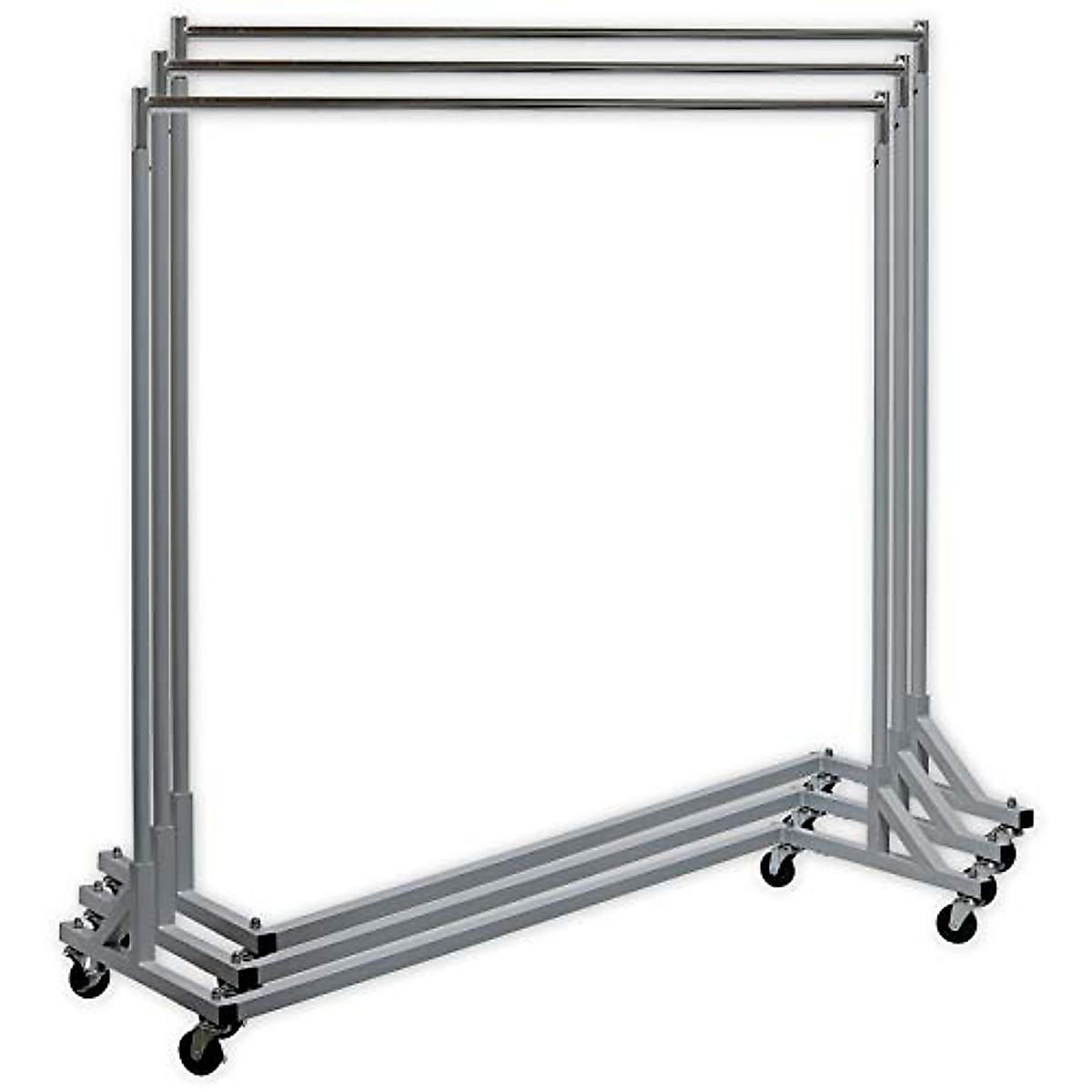 Simple Houseware Industrial Grade Z-Base Garment Rack, 400lb Load with 62in extra long bar