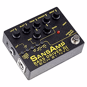 Tech 21 SansAmp Bass Driver DI V2 Bundle with 3 Patch Cables and Dunlop Variety Pick Pack