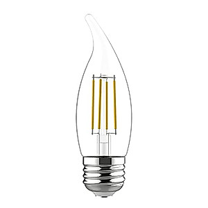 GE Relax LED Light Bulbs, 60W, Soft White Candle Lights, Decorative Bulbs, Medium Base (8 Pack)