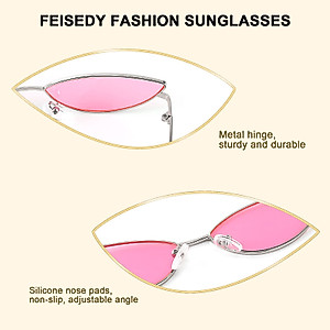 FEISEDY Fashion Designer Sunglasses Retro Small Petals Shape Arc Temple Design B2298