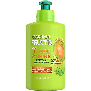 Garnier Fructis Sleek and Shine Intensely Smooth Leave-In Conditioning Cream, 10.2 Fluid Ounce