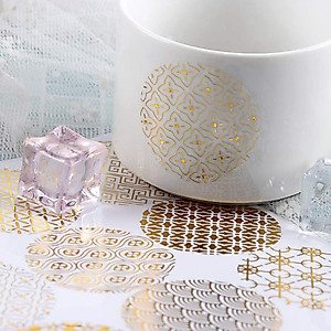 30 Sheets Decorative Gold Circle Envelope Seals Stickers Self-Adhesive Universal Sealing Stickers Gift Boxes Stickers Label Stickers