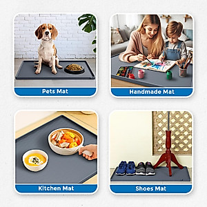 Premium Quality Under Sink Mat for Kitchen Waterproof 34" x 22" Silicone Under Sink Tray for Kitchen & Bathroom -Kitchen Cabinet Organizers and Storage Sink Drip Tray