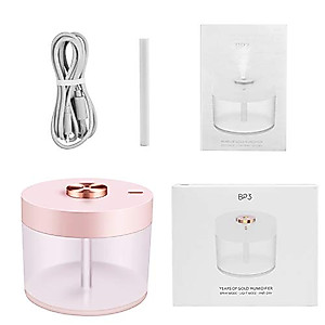 Mini Humidifier, 780ml Cool Mist Humidifier Wireless with Night Light for Baby, Bedroom and Office, 2 Mist Modes, 25dB Whisper Quiet, Auto Power Off - Rose Gold
