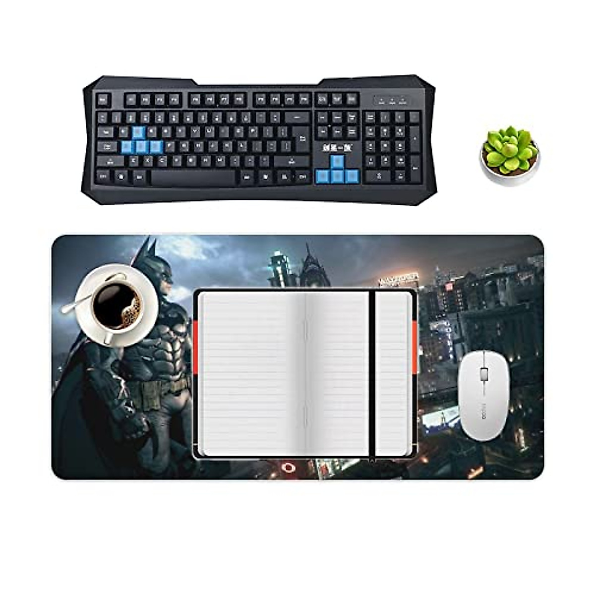 Extended Gaming Mouse pad, Large Gaming Mousepad, Cute Cartoon Desk Mat, Waterproof Anti-Dirty Skid Proof Lockrand Keyboard Mat, Computer Keyboard and Mice Combo Pads Mouse Mat, 60x30cm, 24x12 inch