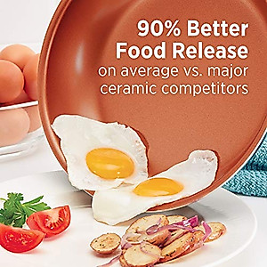 Farberware Glide Pro Hard Anodized Ceramic Nonstick Cookware Pots and Pans Set, 11 Piece, Gray