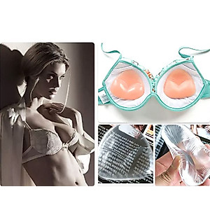 ericotry 1 Pair of Transparent Silicone Gel Bra Inserts for Underwear Swimsuits or Bikinis