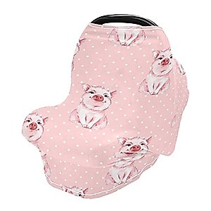 Nursing Cover Breastfeeding Scarf Cute Pig - Baby Car Seat Covers, Infant Stroller Cover, Carseat Canopy(929e)