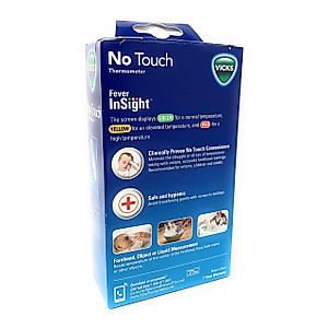 Vicks No Touch 3-in-1 Thermometer,Measures Forehead,Food and Bath temperatures