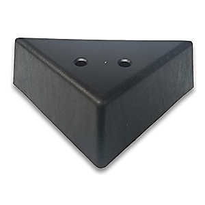 HDPE Large Espresso Plastic Triangle Furniture Legs Sofa/Chair/Ottoman [Screws Included] - Set of 4