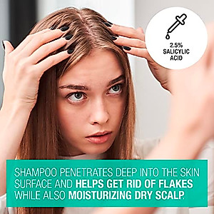 Neutrogena Scalp Therapy Anti-Dandruff Shampoo for Itchy Scalp, 2.5% salicylic acid with Peppermint Fragrance, 12 fl oz