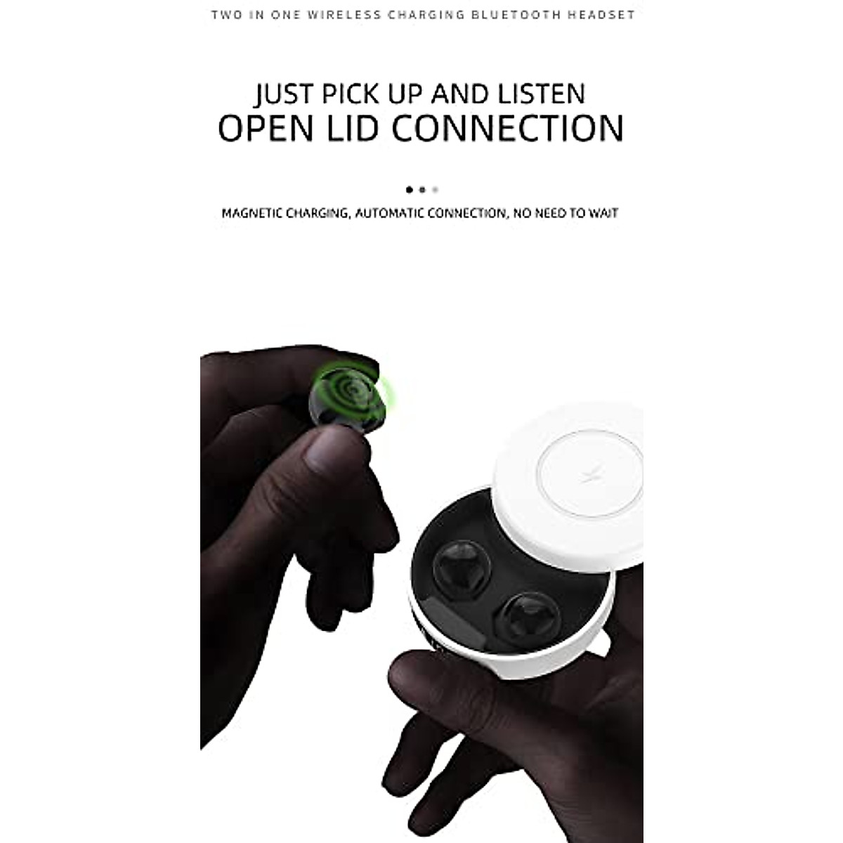 Loluka Mini Wireless Earbuds Small Bluetooth Earphones LED Display Electricity Headset Streaming Music from Cellphone for Sleep on Side, Running, Workout, Travel, Handsfree for iOS Android