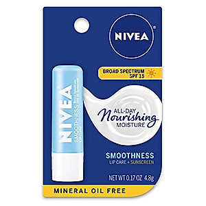 NIVEA Smoothness Lip Care SPF 15 Carded, 1 Count, Pack of 6