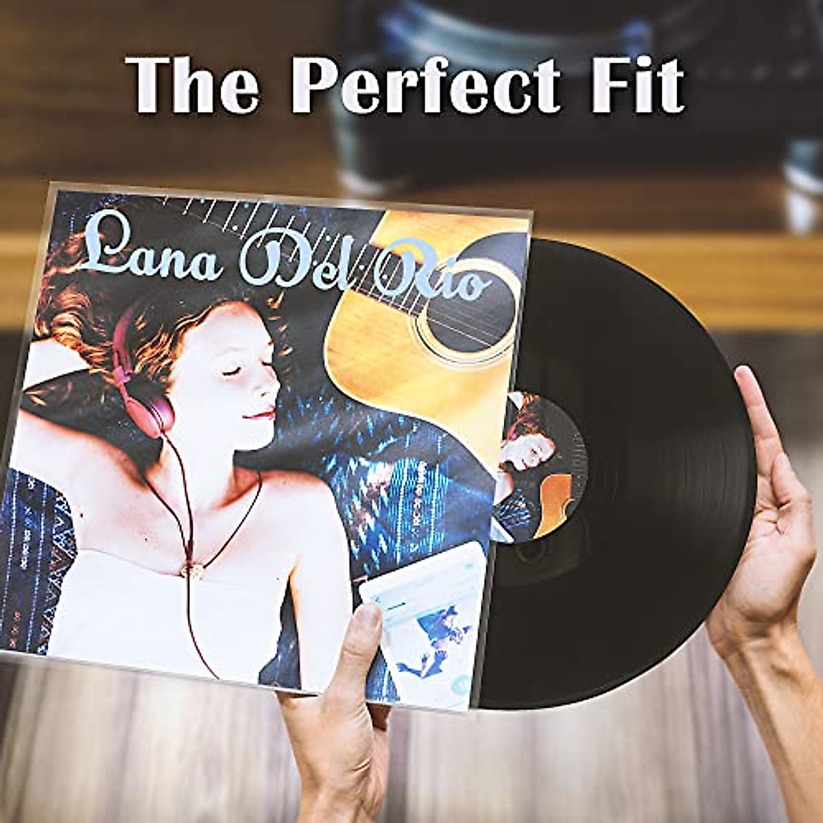 Claev Record Sleeves for Album Covers - 100 Clear Plastic Outer Sleeves to Protect 12" LP Vinyl Record Albums - 12.75 x 12.75 inch & 3 mil Thick - Archival Quality for Collection Protection