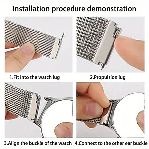 Olytop for 22mm Quick Release Spring Bars Watch Pins - 6PCS Stainless Steel Watch Replacement Band Pins 22mm Strap Link Pins Diameter 1.5mm + Spring Bar Tool (22mm)