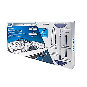 Camco Boat Cover Support Kit | Features an Easy-to-Use Telescoping Design, an Adjustable Height from 30-Inches to 50-Inches, and 50-Foot Nylon Strap Assembly (41970)