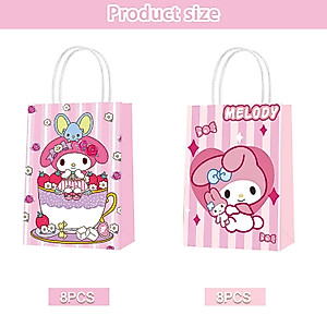 Generic 16 Pcs 𝗠𝘆 𝗠𝗲𝗹𝗼𝗱𝘆 Party Bags,Party Favor Bags,𝗠𝗲𝗹𝗼𝗱𝘆 Theme Birthday Party Decorations, Goody Bags Candy Gift Bags for Adults Boy Girls Birthday Party, pink