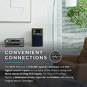 Arcam SA10 Class A/B Integrated Amplifier - 50W of Power Per Channel - 5 Analogue Inputs & 3 Digital Inputs - Easily Connects to Surround Sound System