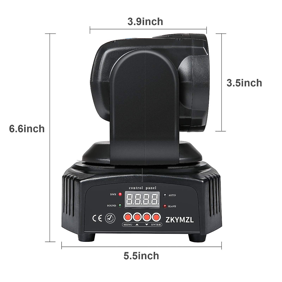 ZKYMZL RGBWA/UV 6 in 1 LED Light Mini 50W Wash Rotating Light Moving Head Stage Effect Light with DMX for Disco KTV Club Party.