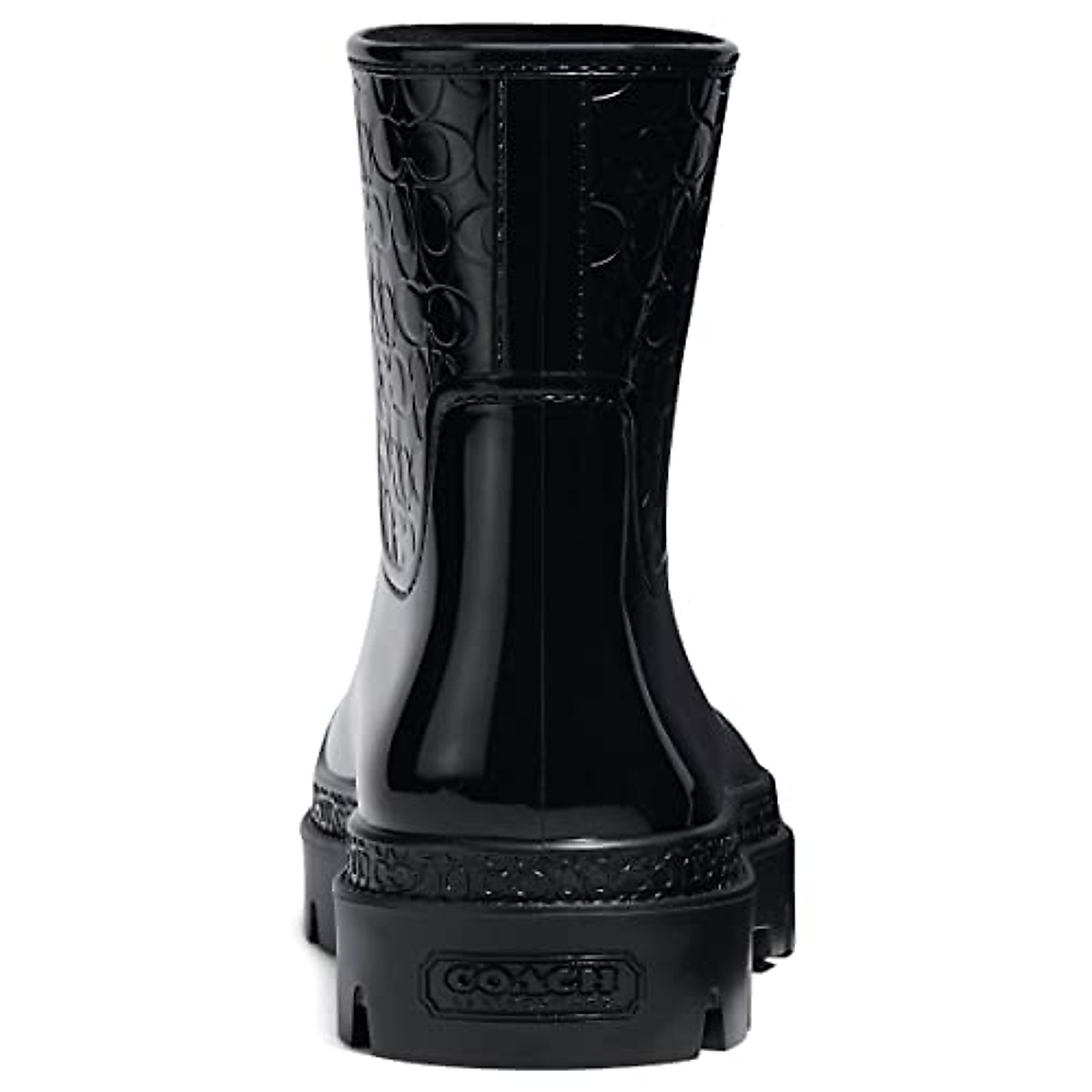 Coach Millie Rubber Rain Bootie Black 6 B (M)