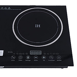 Double Induction Cooktop, 1200W and 1400W Portable Electric Induction Cooker And Ceramic-Cooker Cooktop Countertop Double Burner for Kitchen