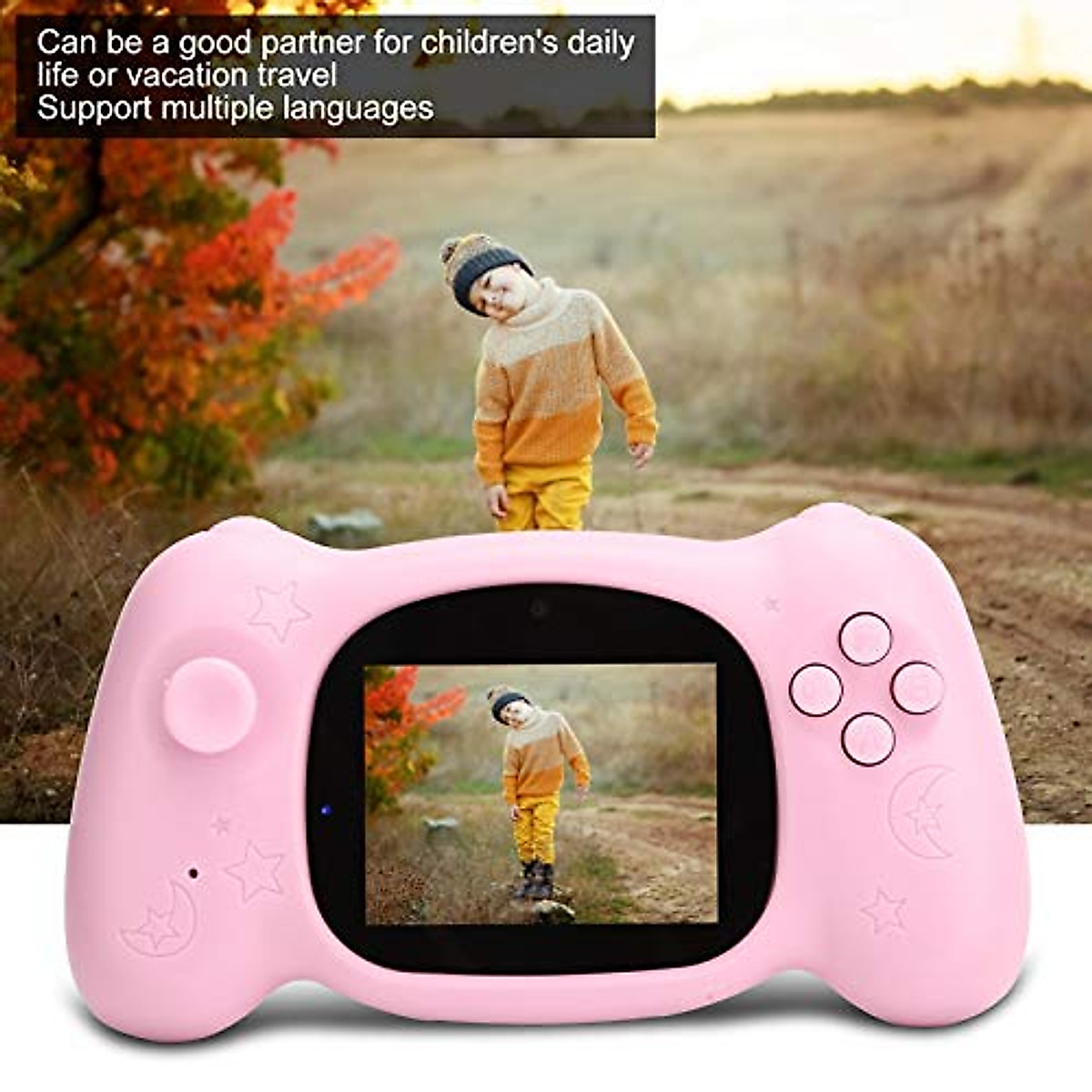 SALUTUY Children Video Camera, Delayed Photos Continuous Shooting 12Mp Photos Children Camera for Birthday for Thanksgiving for Christmas for Kids(Pink)