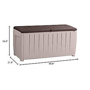 MELKEN Novel Plastic Deck Storage Container Box Outdoor Patio Garden Furniture 90 Gal