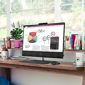 HP Pavilion 27 Touch Desktop 512GB SSD 32GB RAM Win 10 Pro (Intel 10th gen CPU w/Six cores and Turbo Boost to 4.30GHz, 32 GB RAM,512 GB SSD, 27-inch FHD Touch, Win 10 Pro) PC Computer All-in-One Black