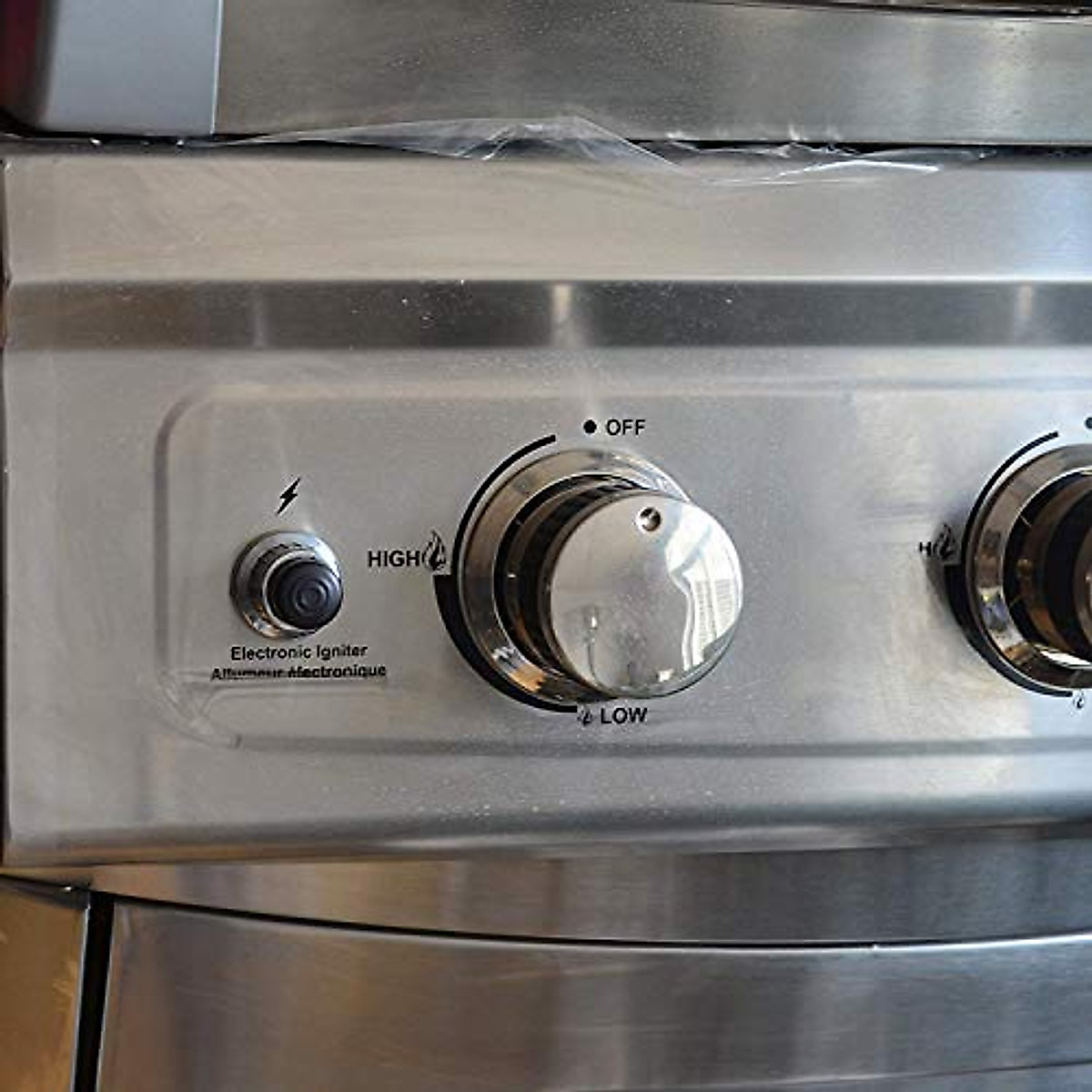 onlyfire 14431 Universal Spark Generator for Gas Grill Models by Grillmate, and Others, 2 Male Outlet AA Battery Push Button Igniter,Silver