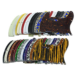 KAISH 8 Hole Tele Style Pickguard TL Guitar Pick Guard Scratch Plate for Tele/Telecaster Aged White