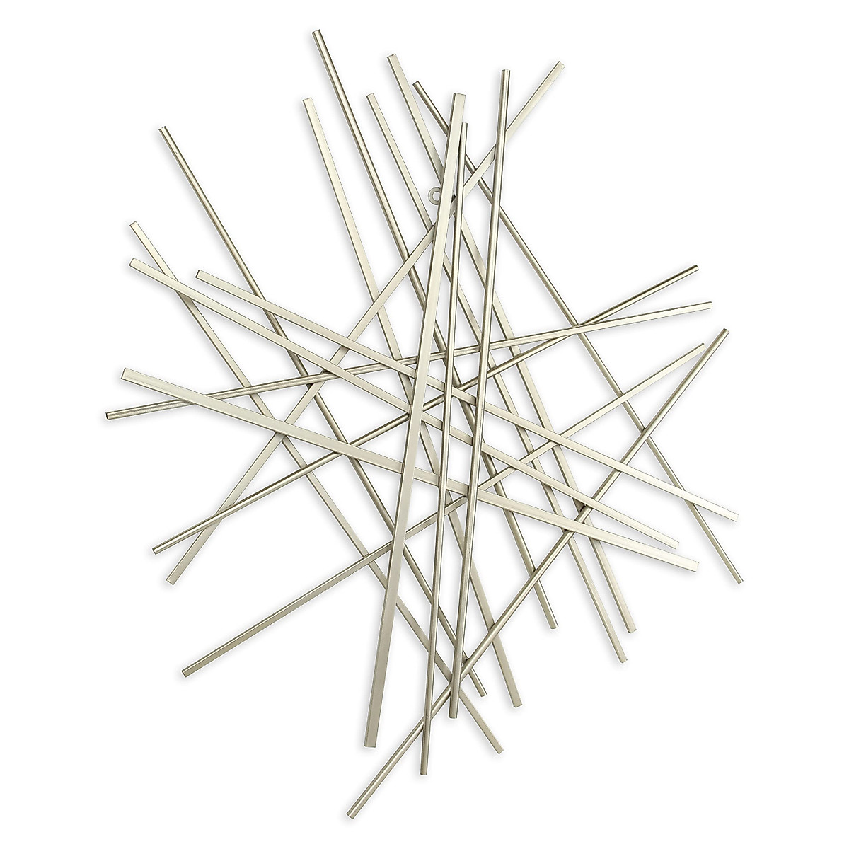 Cheungs Abstract, silver bar and panel wall décor piece (5369SV)