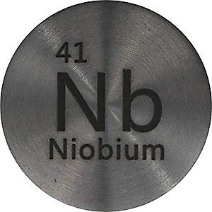 Niobium (Nb) 27mm Metal Disc 99.95% Pure for Collection or Experiments