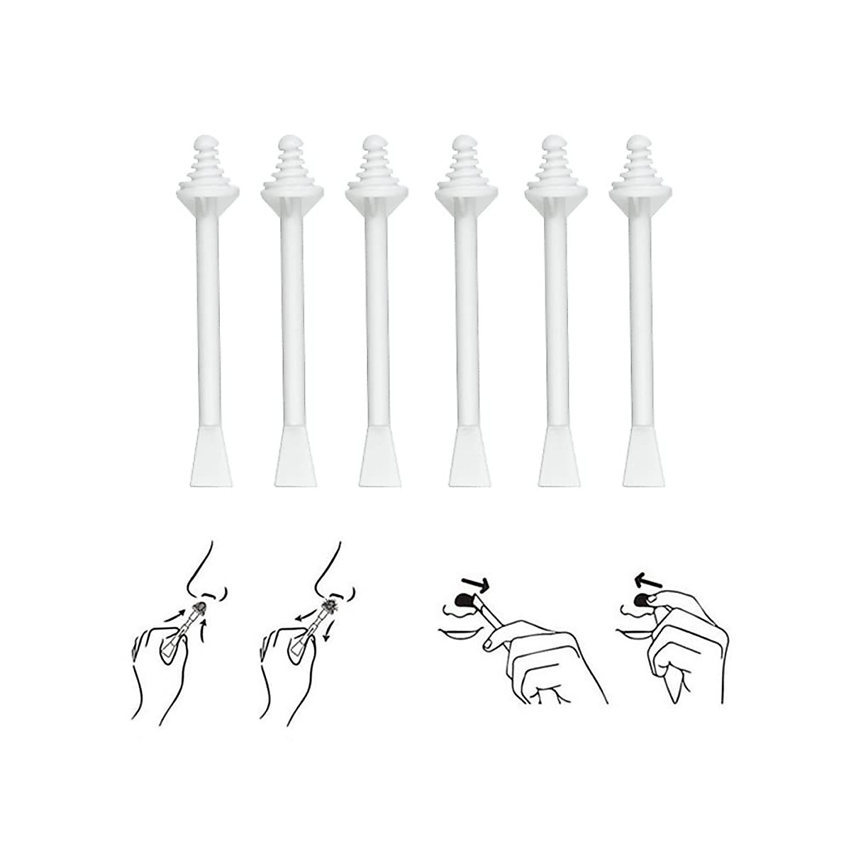 60 Packs Nose Wax Spatulas Small Waxing Applicator Sticks for Nostril Nasal Cleaning Ear Hairs Face Eyebrows Hair Removal