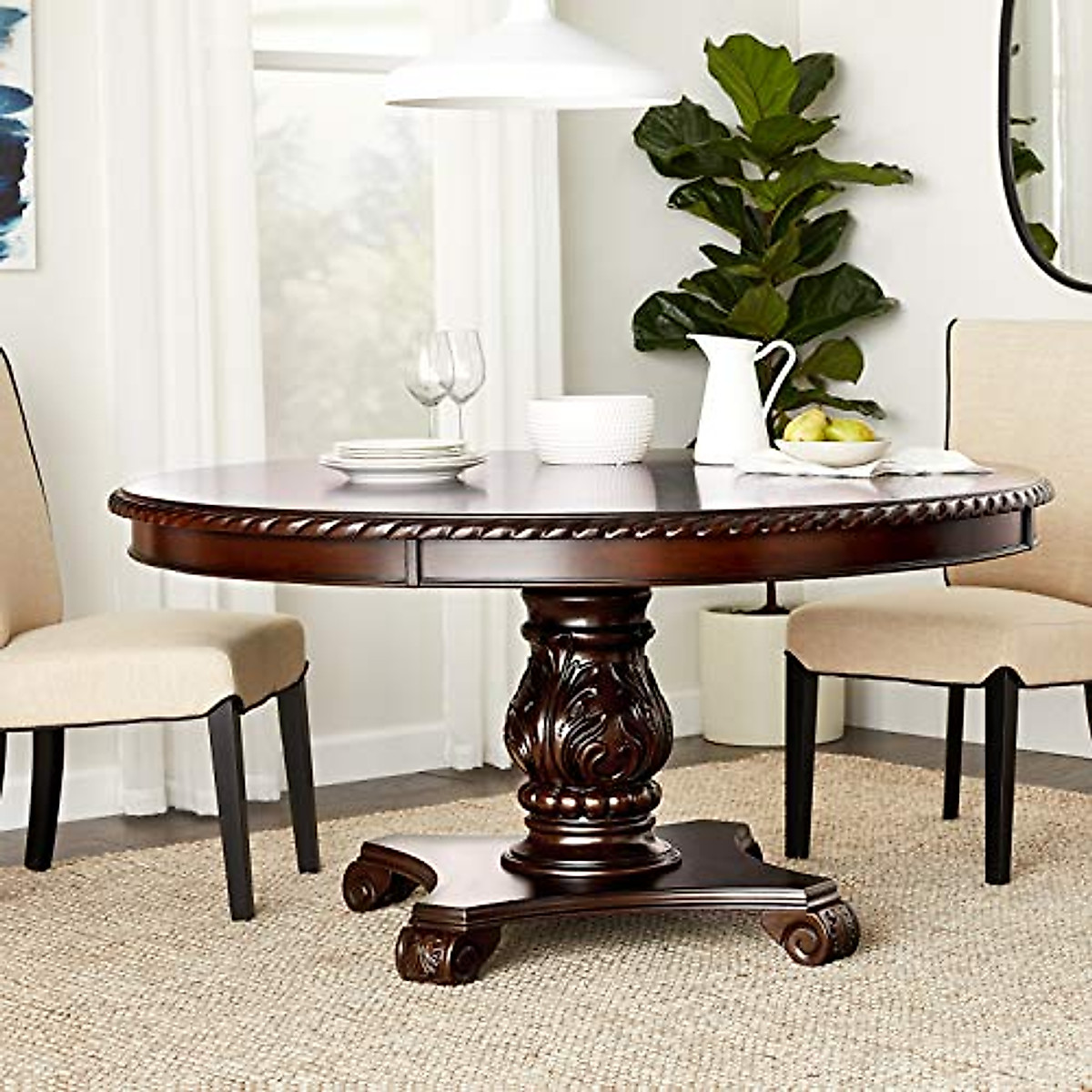 Furniture of America Evangelyn Round Dining Table