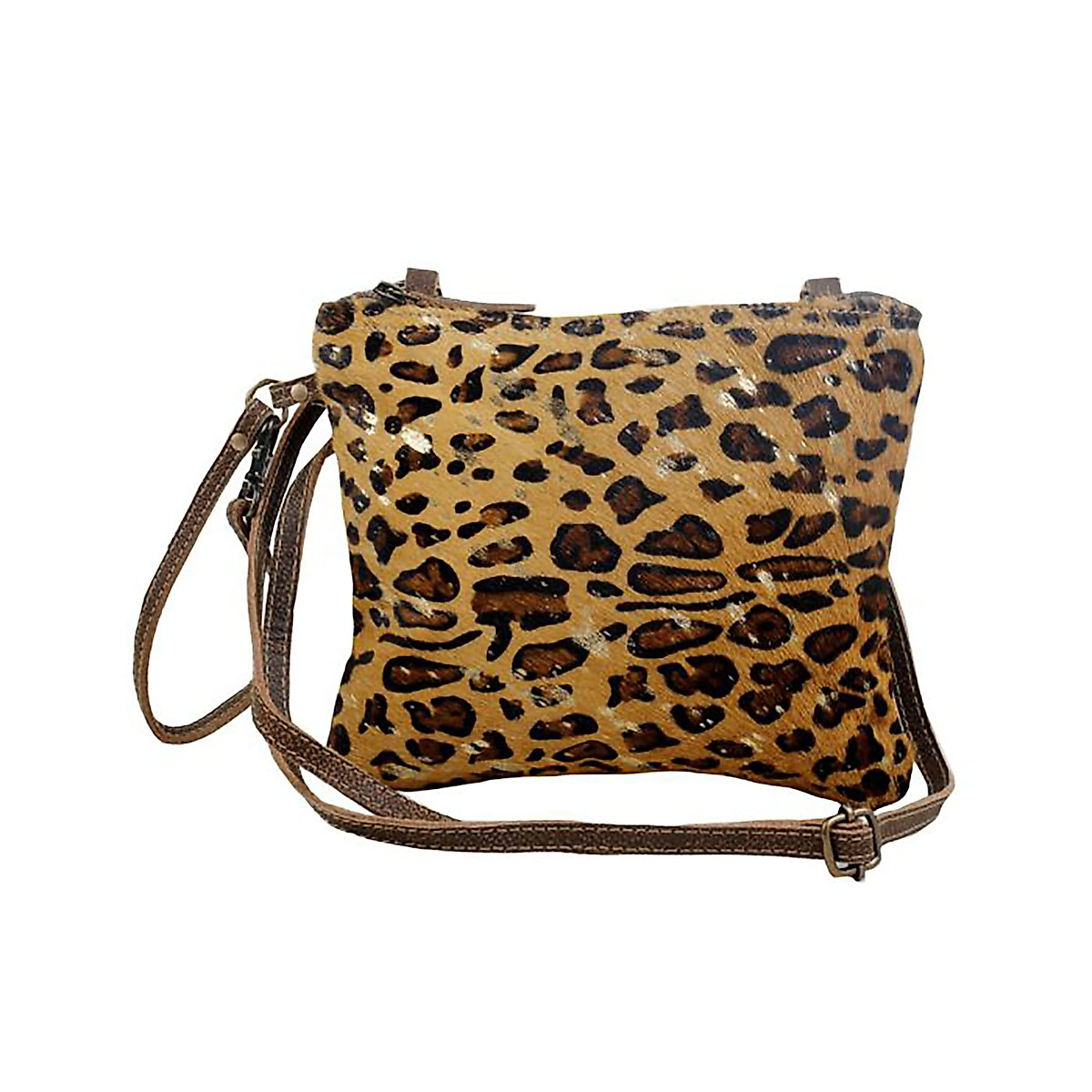 Myra Bag Western Hairon Crossbody Bag for Women - Leather Purse Shoulder Bag Freckled