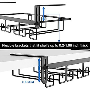 Under Cabinet Wine Glass Rack Black, Wine Glass Holder Under Shelf, Wine Glass Racks Under Cabinet Wine Glass Hanger, Under Shelf Wine Glasses Holder Under Cabinet, Stemware Rack Under Cabinet Cmecial
