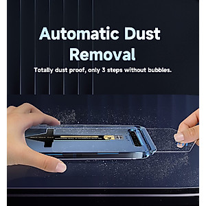 MAGIC JOHN 2 Pack for iPhone 13/14& iPhone 13 Pro 6.1 inch Tempered Glass Screen Protector, Auto Dust-Elimination, Bubble Free, HD Clear, Easy Installation